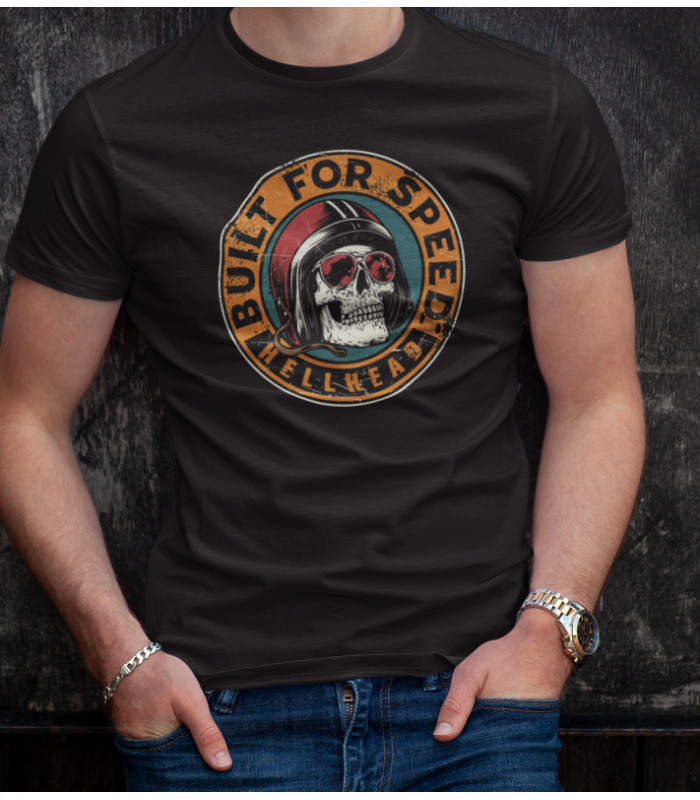 T-Shirt Built for Speed HellHead, the Radical Riders Company